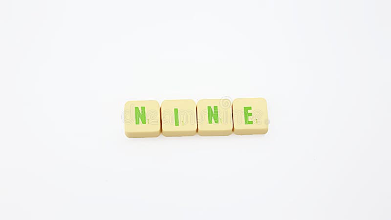 Word Nine stock photo. Image of letter, language, nine - 102886514
