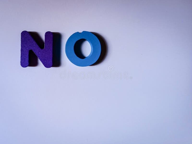 Word of No Letters 3d Purple Blue Color Stock Photo - Image of letters ...
