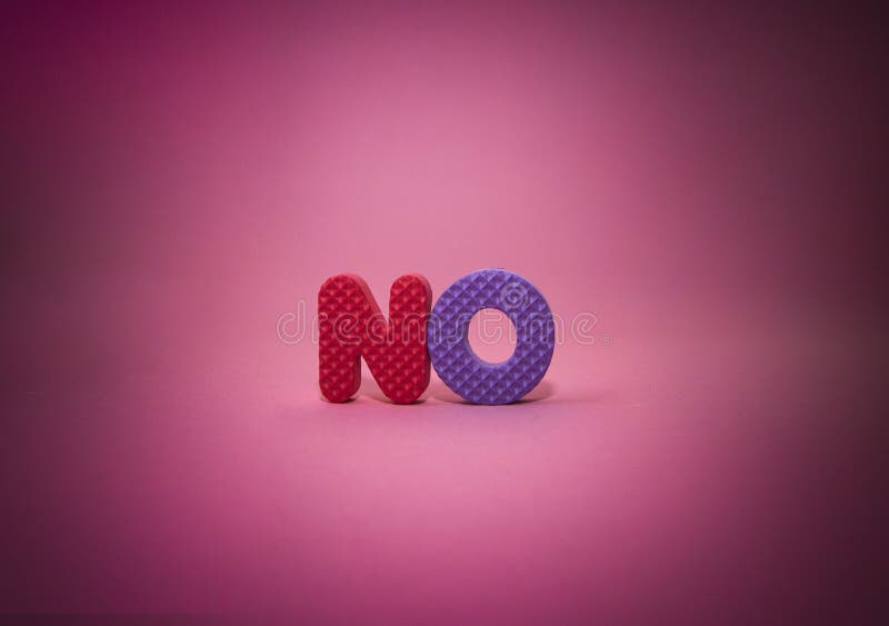 The Word No Made of Magnetic Polystyrene Letters Stock Image - Image of ...