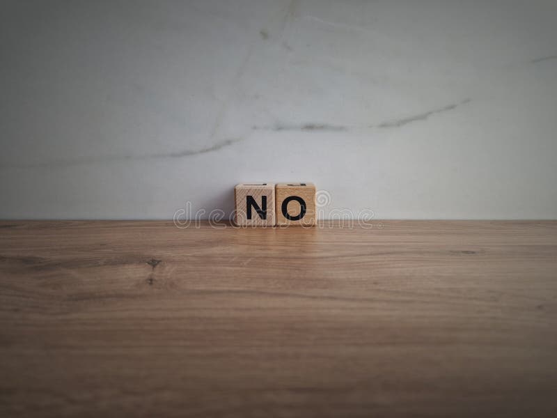 Word no from wooden blocks stock photo. Image of symbol - 280608346