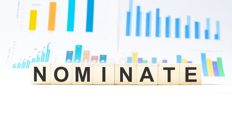 Word NOMINATE Made with Wood Building Blocks Stock Image - Image of ...