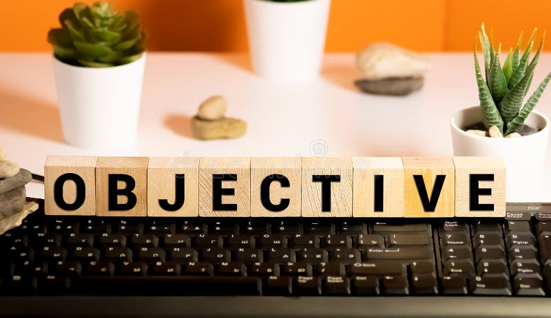 Word Objective Written with Wooden Blocks Stock Image - Image of design ...