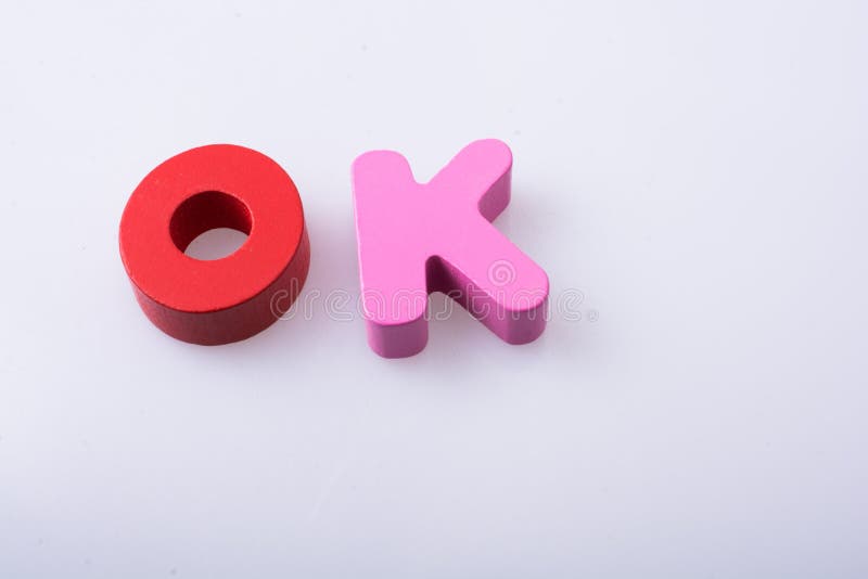 The Word OK Written with Letter Blocks Stock Image - Image of ...