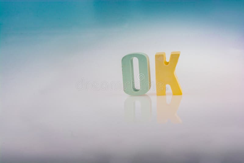 The Word OK Written With Letter Blocks Stock Image - Image of ...