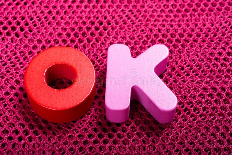 The Word OK Written with Letter Blocks Stock Image - Image of ...