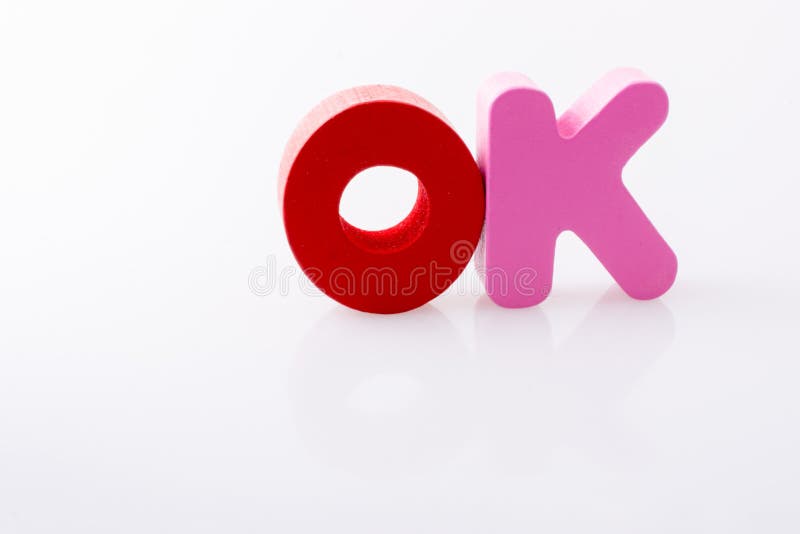 The Word OK Written with Letter Blocks Stock Photo - Image of idea ...