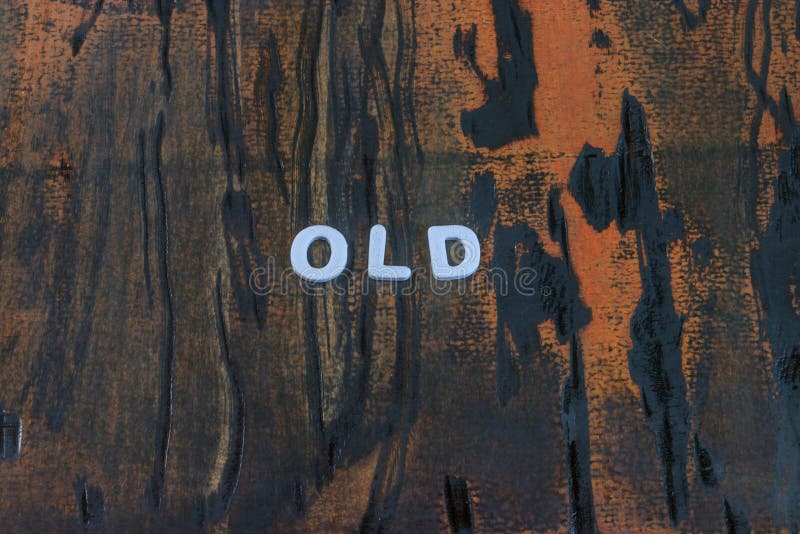The Word Old Written in White Block Letters Stock Image - Image of ...