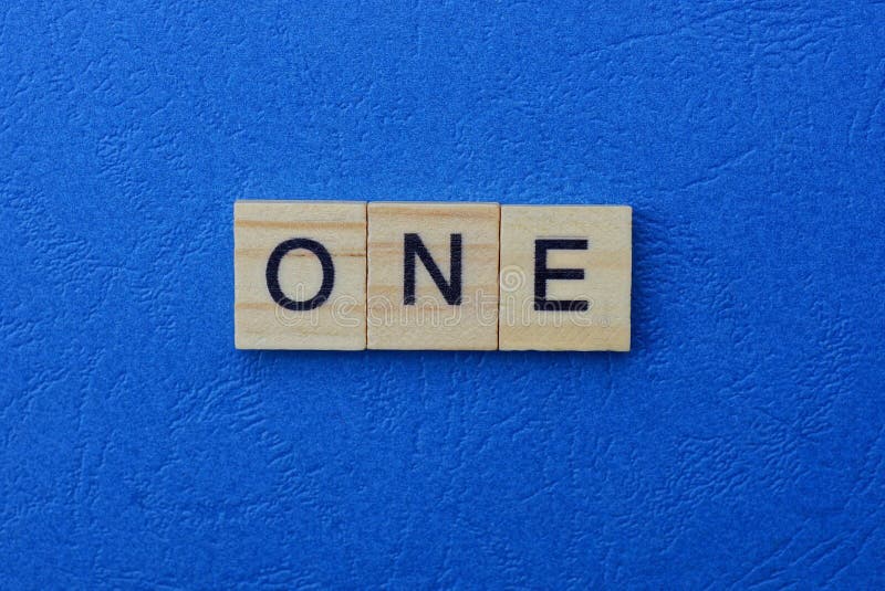 Word One Made of Wooden Brown Letters Stock Photo - Image of education ...