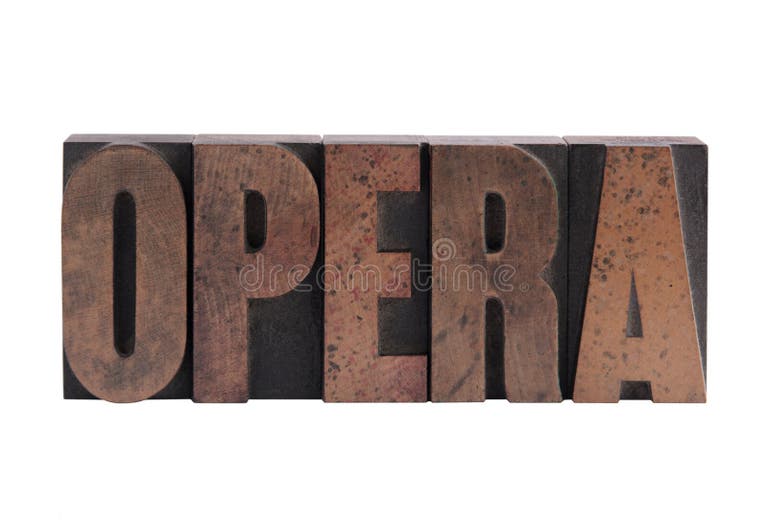 The word opera stock image. Image of stained, vintage - 6489245