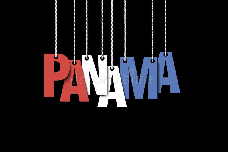 The Word Panama Hang on the Ropes Stock Vector - Illustration of ...