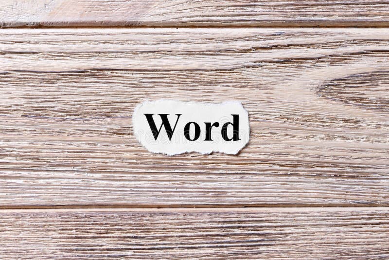 Word of the Word on Paper. Concept Stock Image - Image of concept ...