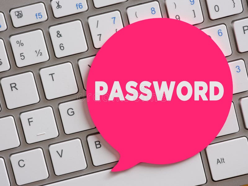 The Word Password on Speech Bubble Over Computer Keyboard Stock Photo ...