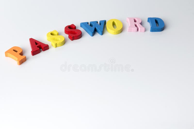 The Word Password on a White Background Stock Photo - Image of symbol ...
