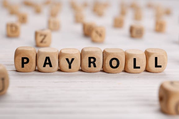Word Payroll Made of Cubes on White Wooden Table Stock Photo - Image of ...