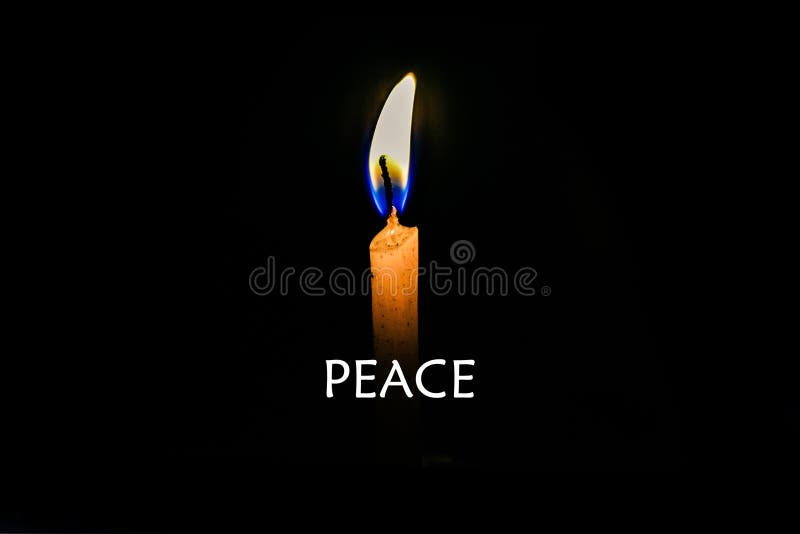 A candle light for peace stock illustration. Illustration of artificial ...