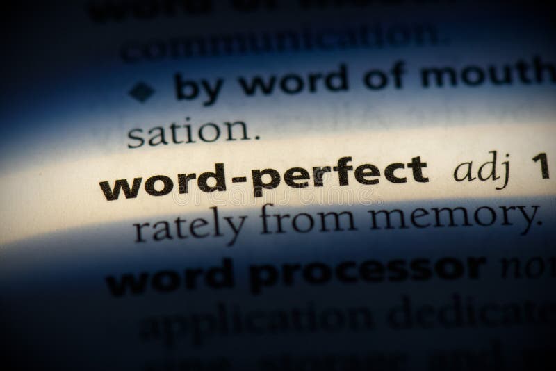 Word-perfect stock image. Image of close, meaning, etymology - 161578949