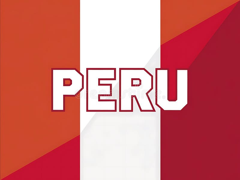The Word Peru Superimposed on the Peruvian Flag Stock Image - Image of ...