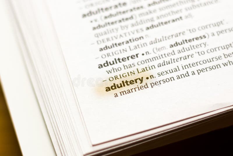 The Word or Phrase Adultery in a Dictionary Stock Image - Image of ...