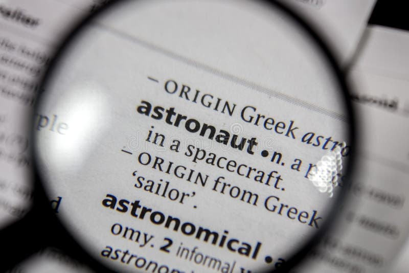The Word or Phrase Astronaut in a Dictionary Stock Image - Image of ...