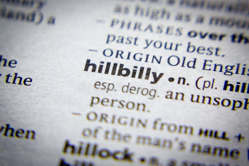 Word or Phrase Hillbilly in a Dictionary. Stock Image - Image of ...