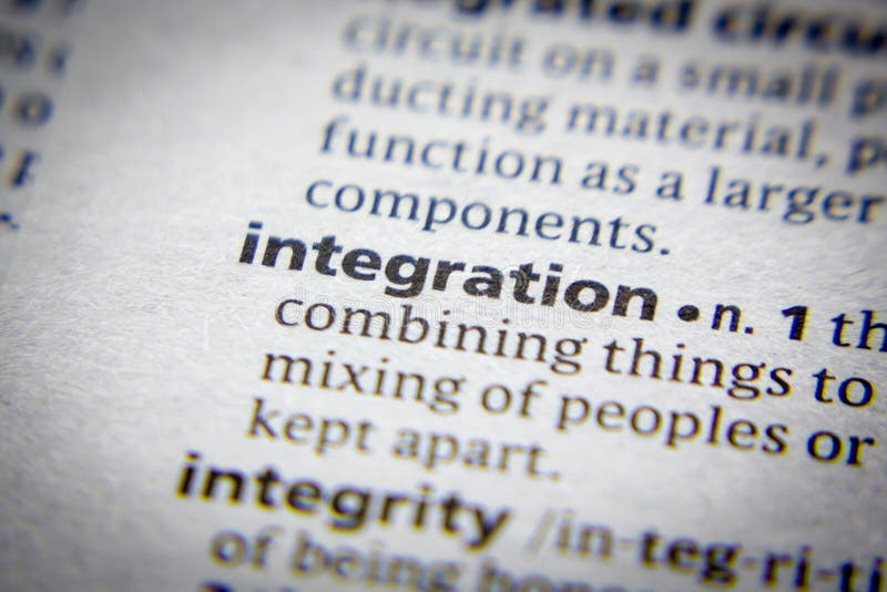 Word or Phrase Integration in a Dictionary Stock Image - Image of ...