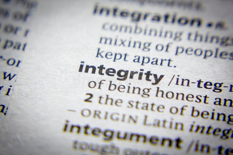 Integrity Dictionary Definition Stock Image - Image of black, research ...