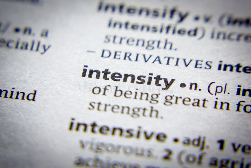 Word or Phrase Intensity in a Dictionary Stock Photo - Image of meaning ...
