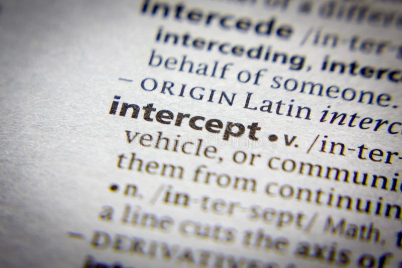 Word or Phrase Intercept in a Dictionary Stock Image - Image of black ...