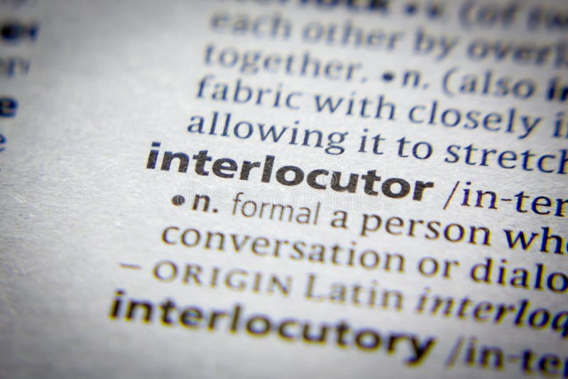 Word or Phrase Interlocutor in a Dictionary. Stock Image - Image of ...