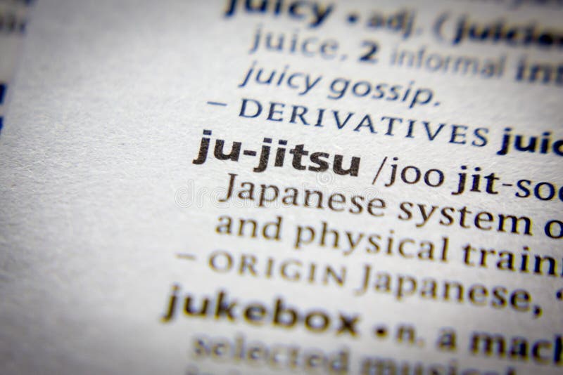 Word or Phrase Ju-jitsu in a Dictionary Stock Photo - Image of black ...