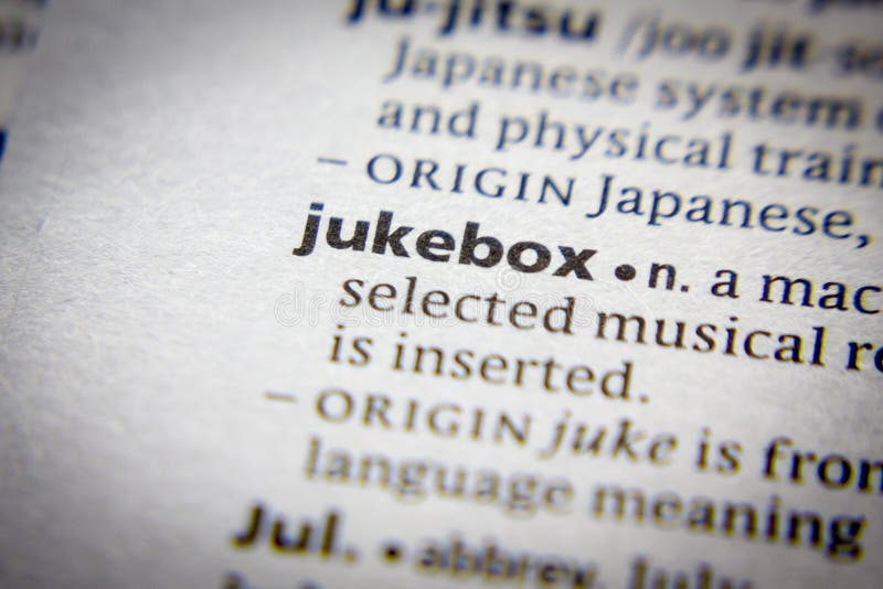 Word or Phrase Jukebox in a Dictionary Stock Image - Image of editorial ...