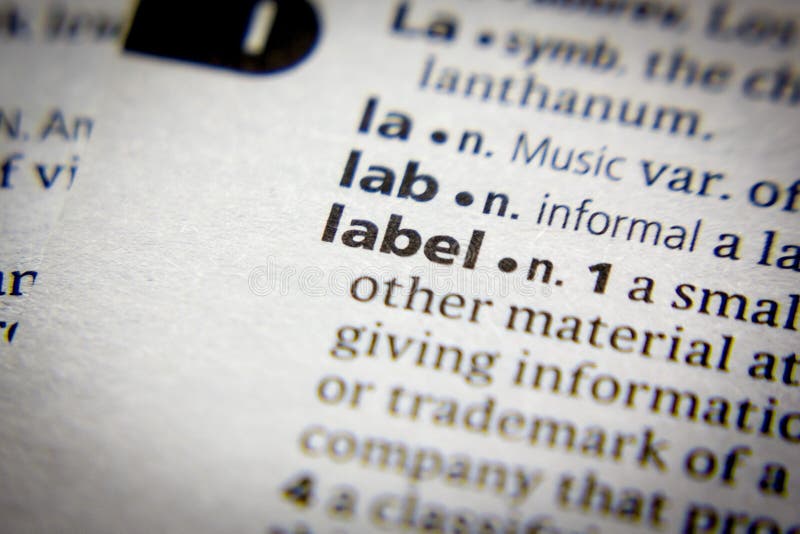 Word or Phrase Label in a Dictionary Stock Image - Image of text ...