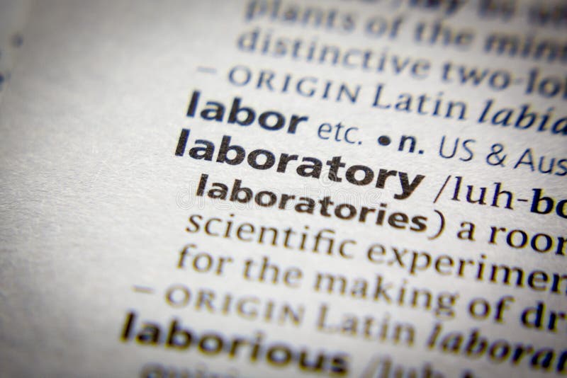 Word or Phrase Laboratory in a Dictionary Stock Photo - Image of ...