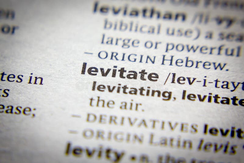 Word or Phrase Levitate in a Dictionary Stock Image - Image of ...