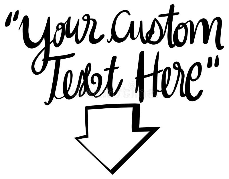 Word Phrase for Your Custom Text Here Stock Vector - Illustration of ...