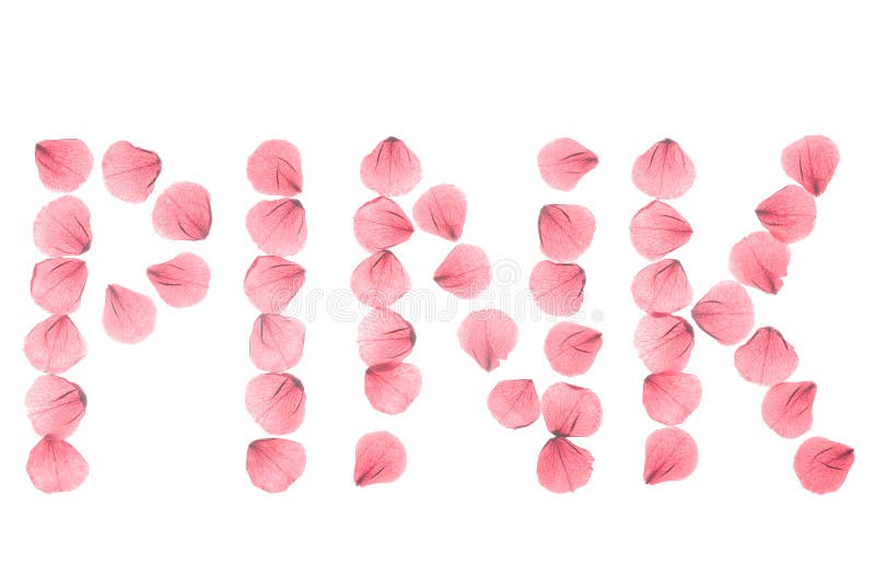 Word PINK Arranged from Real Dry Rose Petals. Stock Photo - Image of ...