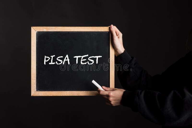The Word PISA Test on a Blackboard Sign Stock Image - Image of educate ...