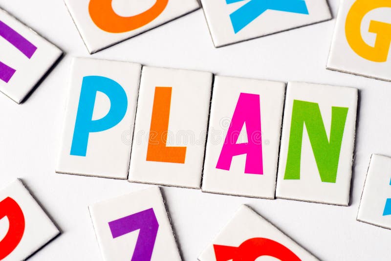 Word Plan Made of Colorful Letters Stock Image - Image of colors ...