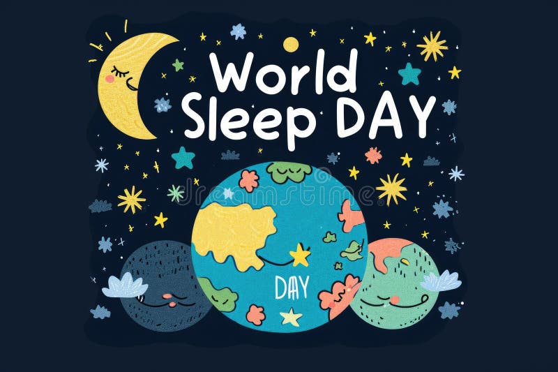 A Word Planet Sleep in World Sleep Day Concept. Generative Ai Stock ...