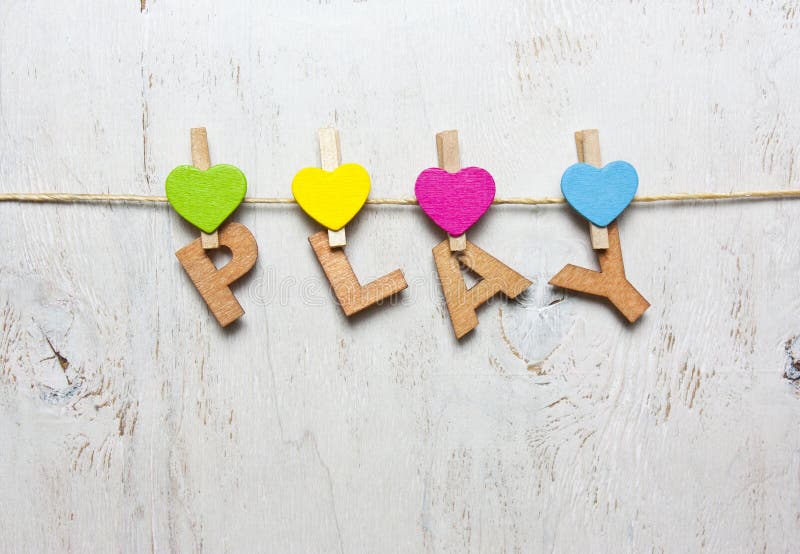 Word Play with Wooden Letters on a White Background Stock Photo - Image ...