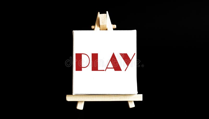 Word Play Written on Easel on Black Backgroung Stock Photo - Image of ...