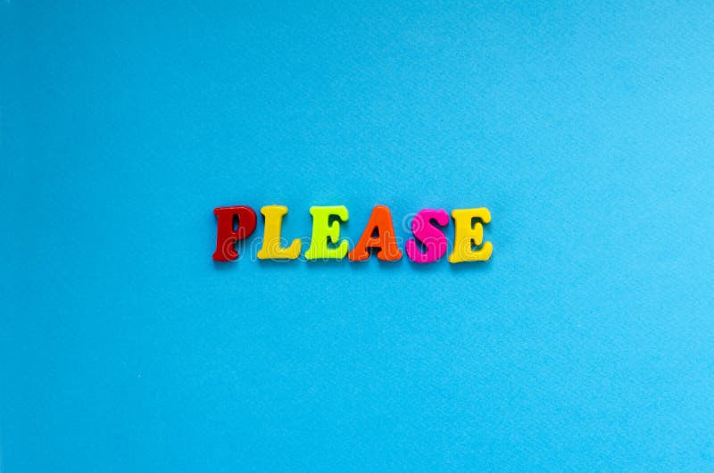 Word PLEASE Typed On A LED Computer Screen Stock Photo - Image of ...