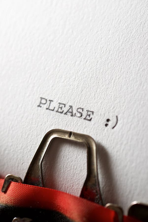 Please concept view stock image. Image of analog, letters - 173941513