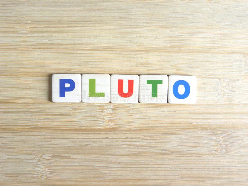 Word Pluto on Wood Background Stock Photo - Image of decor, abstract ...