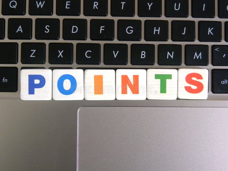 Word Points on Keyboard Background Stock Image - Image of concept ...