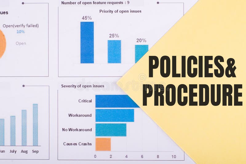 Policies and Procedure Documents for Business Stock Image - Image of ...