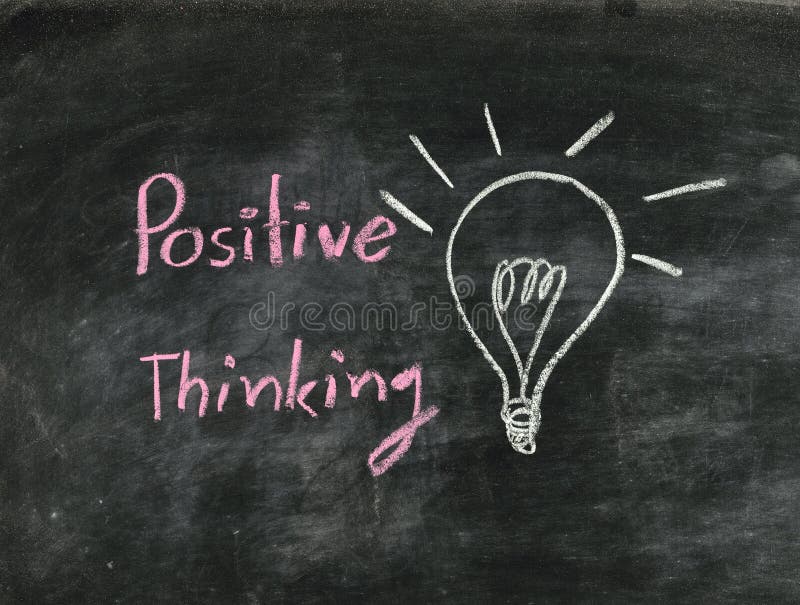 The Word Positive Thinking and Light Bulb Stock Photo - Image of idea ...