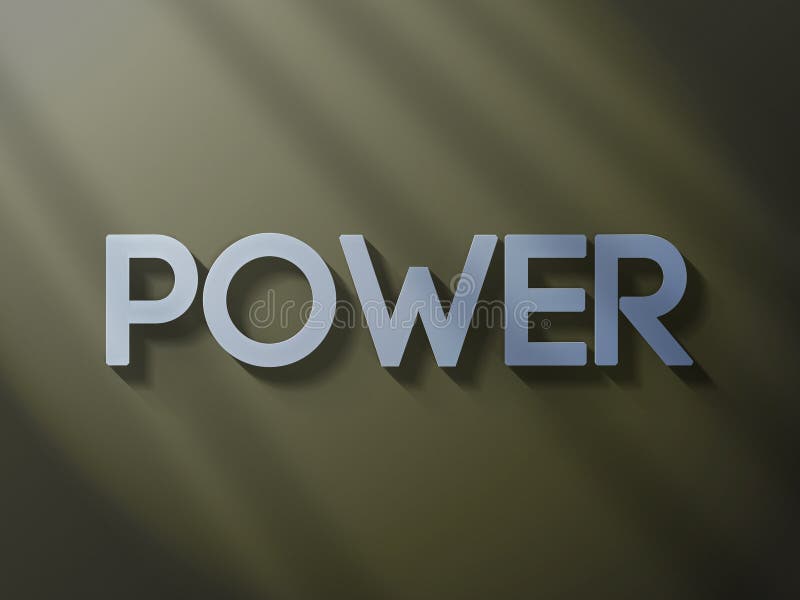 Power Word Arrow Hitting Strength Target Bulls-Eye Stock Illustration ...