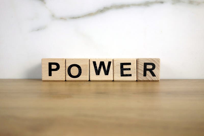 Word Power from Wooden Blocks Stock Image - Image of power, energy ...