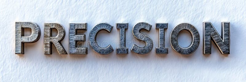 The Word Precision Spelled in Metal Letterpress Printing Blocks on a ...